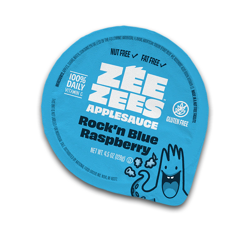 Zee Zees, Applesauce Cup, Rock'n Blue Raspberry, I/W, 4.5oz